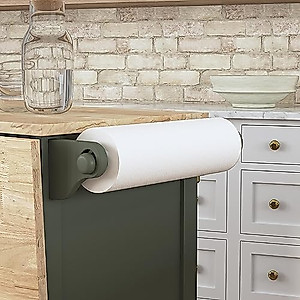 Homestyles Mobile Kitchen Island Cart with Wood Top and Dropleaf Breakfast Bar, 18" D x 53.5" W x 36" H, Green