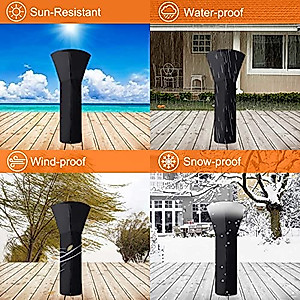 Naiveroo Patio Heater Covers, 420D Waterproof Outdoor Heater Cover with Storage Bag, 89'' H x 35" D x 19" B , Zipper Top Design
