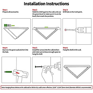 EXYGLO Triangle Floating Wall Mounted Shelves for Plants Storage Bathroom Bedroom Living Room, Set of 2