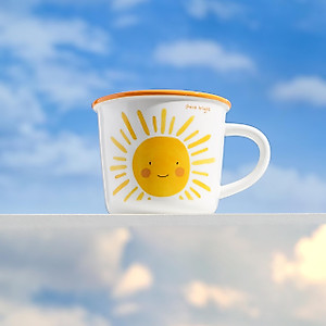 TREEWOO Cute Sunshine Mug 12oz Good Morning Ceramic Cup with Handle Coffee Tea Milk Water Mug Gift for Men Women Dishwasher and Microwave Safe (Sunshine)