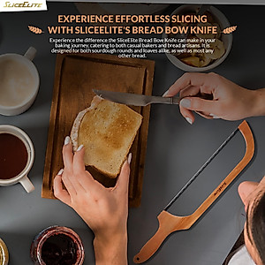 SliceElite Bread Bow Knife, Precision Bread Cutter for Homemade Bread, Efficient Slicer for Sourdough & Other Homemade Bread, This Cutter is Perfect for Your Bread Slicing Needs & Beautiful Slices.