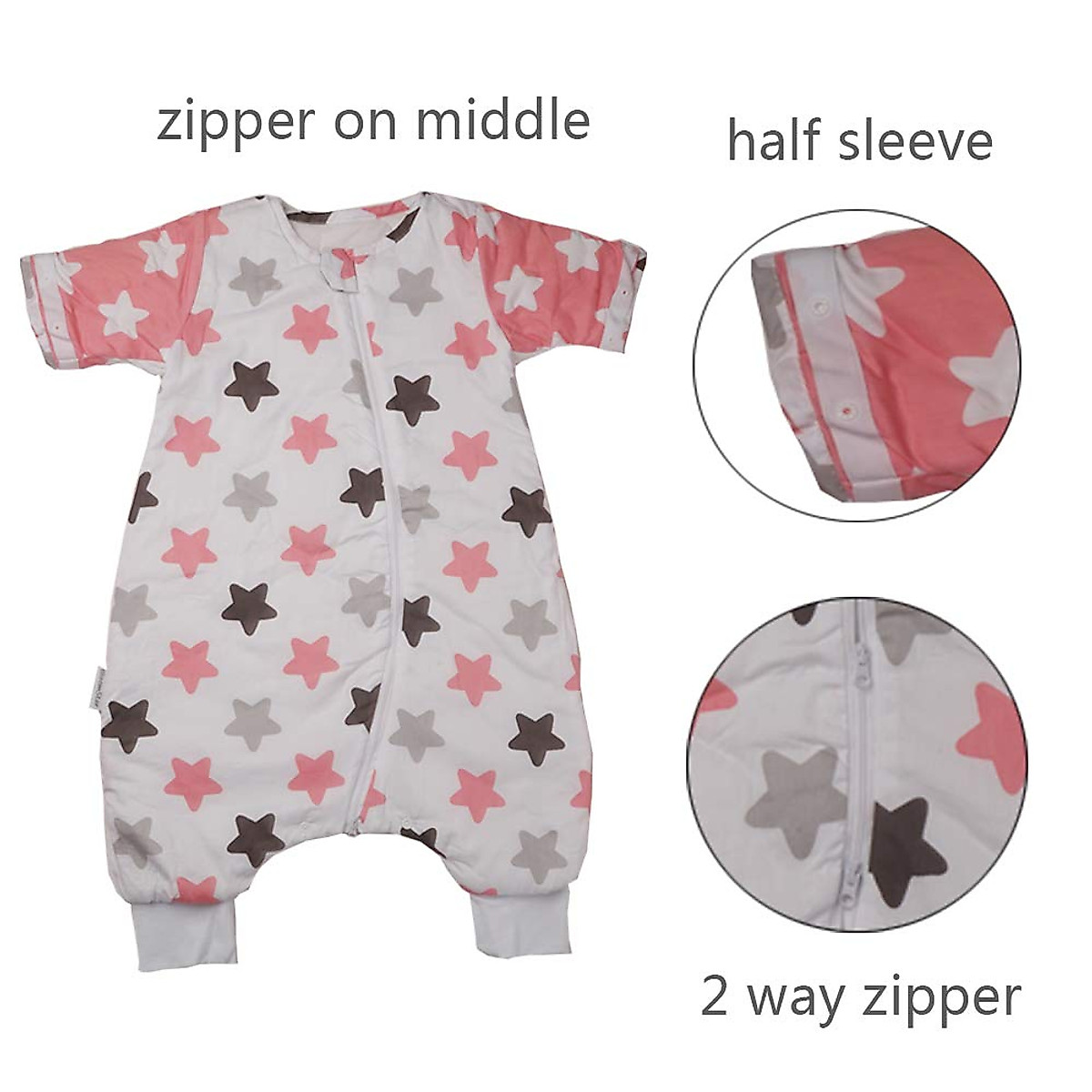BLOOMSTAR Baby Sleep Sack Early Walker,2.5 Tog Toddler Sleeping Sack with Long Sleeves Girl Kids Wearable Blanket with Leg Cotton Warm Large Sleeping Bag 12M 24M