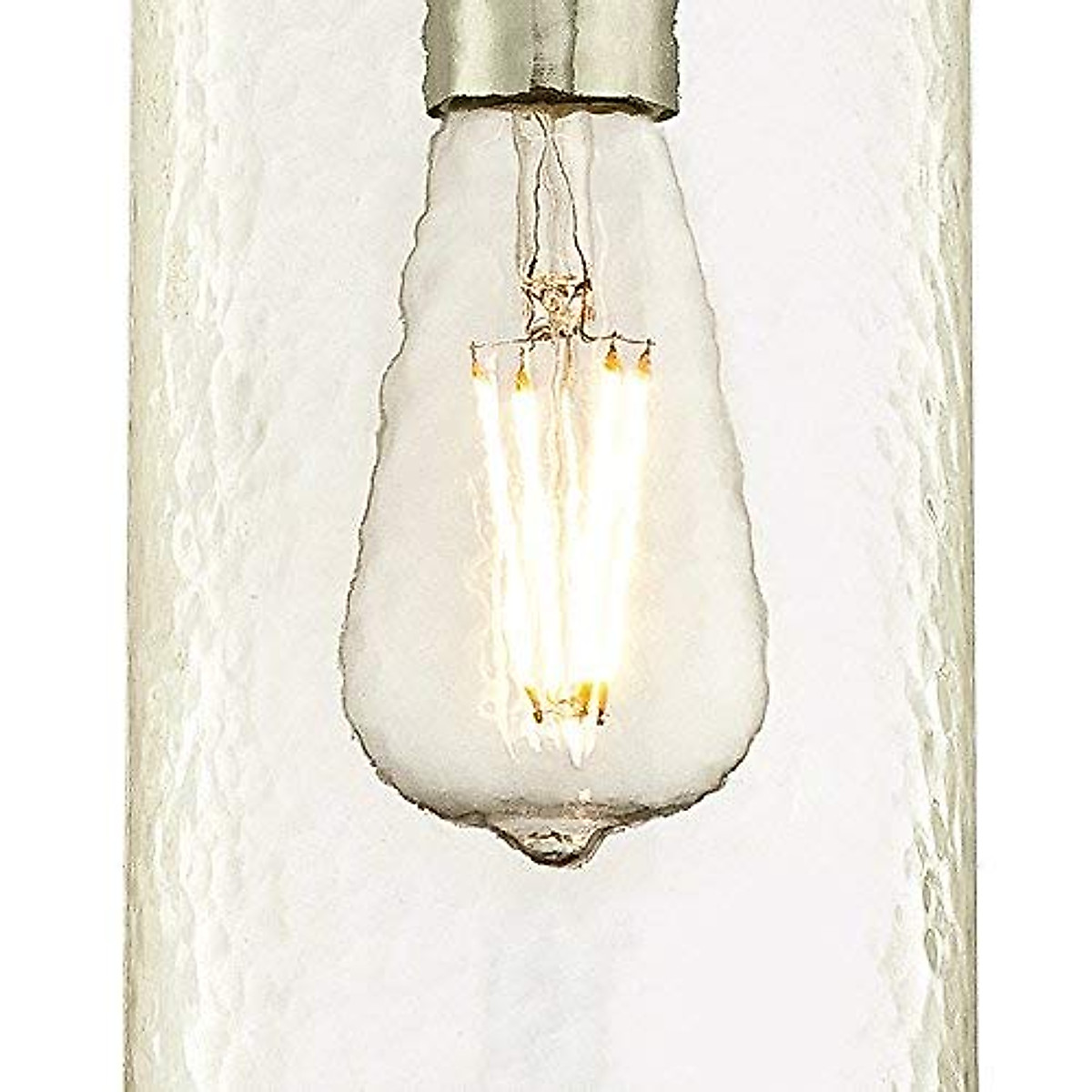 Westinghouse Lighting 6329000 One-Light Indoor Mini Pendant, Brushed Nickel Finish with Clear Textured Glass