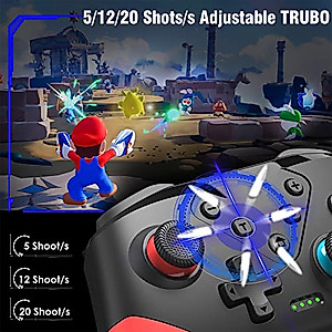 Switch Controller, Wireless Switch Pro Controller for Switch/Switch Lite/Switch OLED, Extra Switch Controller with Paddles, Programmable Switch Control Remote Gamepad with Back Buttons,Wake-up,Turbo