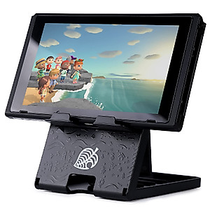 Tscope Switch Stand for Nintendo, for Animal Crossing Switch Holder, Adjustable Switch Lite Compact Portable Foldable Stand for Nintendo Switch Accessories (Black)