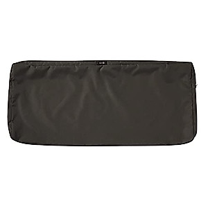 Classic Accessories Ravenna Water-Resistant 48 x 18 x 3 Inch Outdoor Bench/Settee Cushion Slip Cover, Patio Furniture Swing Cushion Cover, Espresso, Patio Furniture Cushion Covers