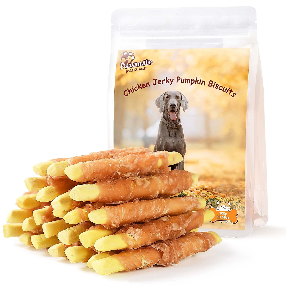 Pawmate Sweet Potato Dog Treats Healthy Low Fat Natural Soft Fish Skin Dog Treats