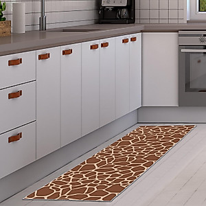 TUOJINRUIDA Stripe Patterned Indoor Runner Rug 2' x 12' 60 x 360 cm Non-Slip Washable Ideal for Hallway, Kitchen, Entryway, Living Room & Bedroom