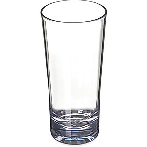 Carlisle FoodService Products Alibi Plastic Beverage Glass for Restaurant, Kitchen, and Bar, 13.9 Ounces, Clear