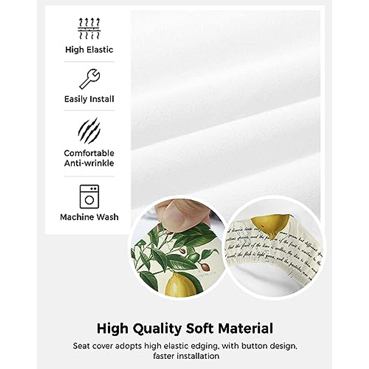 Big buy store Office Chair Cover Lemon and Leaves Desk Chair Cover Stretch Elastic Universal Computer Chair Covers Butterfly Blue Lattice Flower Pattern Stretch Rotating Chair Slipcovers Protectors