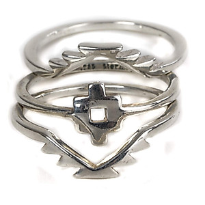 Turquoise Skies TSKIES Skyweaver: Stacker Ring Set (sterling-silver, 12)