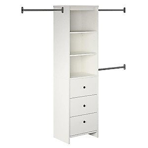 Systembuild Evolution Beckett Closet Storage Organizer, White