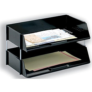 Q Connect Wide Entry Letter Tray - Black