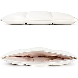 Comfyable Puffy Laptop Sleeve 13 Inch 14 Inch, Quilted Puffer Carrying for Women, Pillow Case Compatible for MacBook Air M2 M1, MacBook Pro 13 Inch 14 Inch, 13 in 14 in Cover, Rice