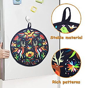 ZKOO Tortilla Warmer Pouch 12-Inch, Insulated Tortilla Holder -Microwavable Use Fabric Bag to Keep Food Warm.Ideal for Tortillas & Breads! (1, Black)