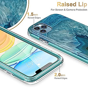 Esdot iPhone 11 Pro Max Case with Built-in Screen Protector,Military Grade Cover with Fashionable Designs for Women Girls,Protective Phone Case for Apple iPhone 11 Pro Max 6.5" Agate Stone