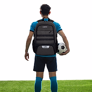 LARIPOP Soccer Backpack,Basketball Backpack with Ball Holder and Shoe Compartment,Men&Women Gifts Backpack for Basketball Accessories Training Equipment Fits Volleyball,Soccer,Sports Gifts