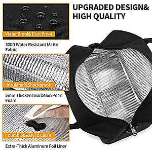 Mountain guest Lunch Bag Reusable Insulated Cooler Lunch Box Adult Water Resistant Tote Lunch Bag for Women/Men Work Picnic Beach or Travel (Black)