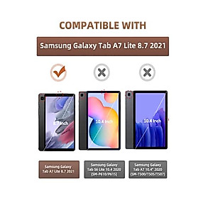 MoKo Case Fits Samsung Galaxy Tab A7 Lite 8.7 Inch (SM-T225/T220/T227), Lightweight Stand Smart Case Hard Shell Cover for Samsung Tab A7 Lite Tablet 2021 – Black