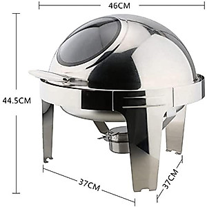 UZOURI Stainless Steel Chafing Dish, Chafing Dish Set Food Warmer Buffet Chafing Dishes Set for Catering Buffet Warmer, for Buffet Catering Kitchen Party(Color:All Steel Cover) (All Steel Cover)