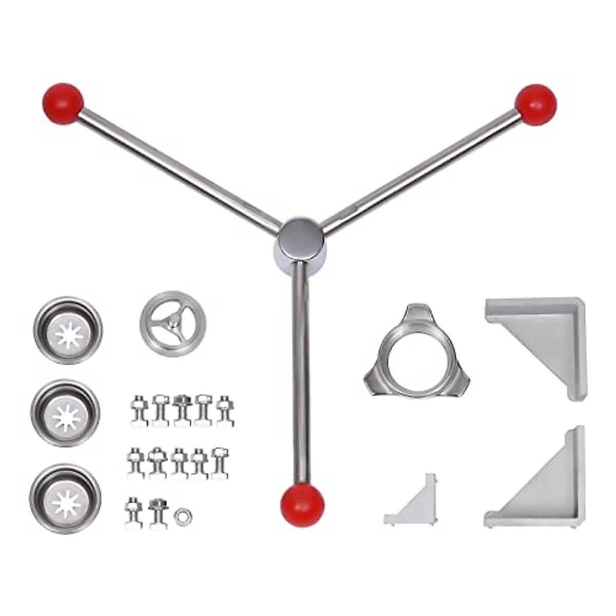 6L Commercial Manual Vertical Churros Filler with 5 Nozzles, Commercial Home Stainless Steel Donut Churros Maker Machine Dessert Donuts Filler