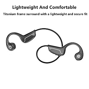 Sainyer Bone Conduction Headphones Bluetooth 5.0,Wireless Open Ear Headphones with Built-in Mic,Sweatproof Sports Headset for Running and Workouts (Grey)