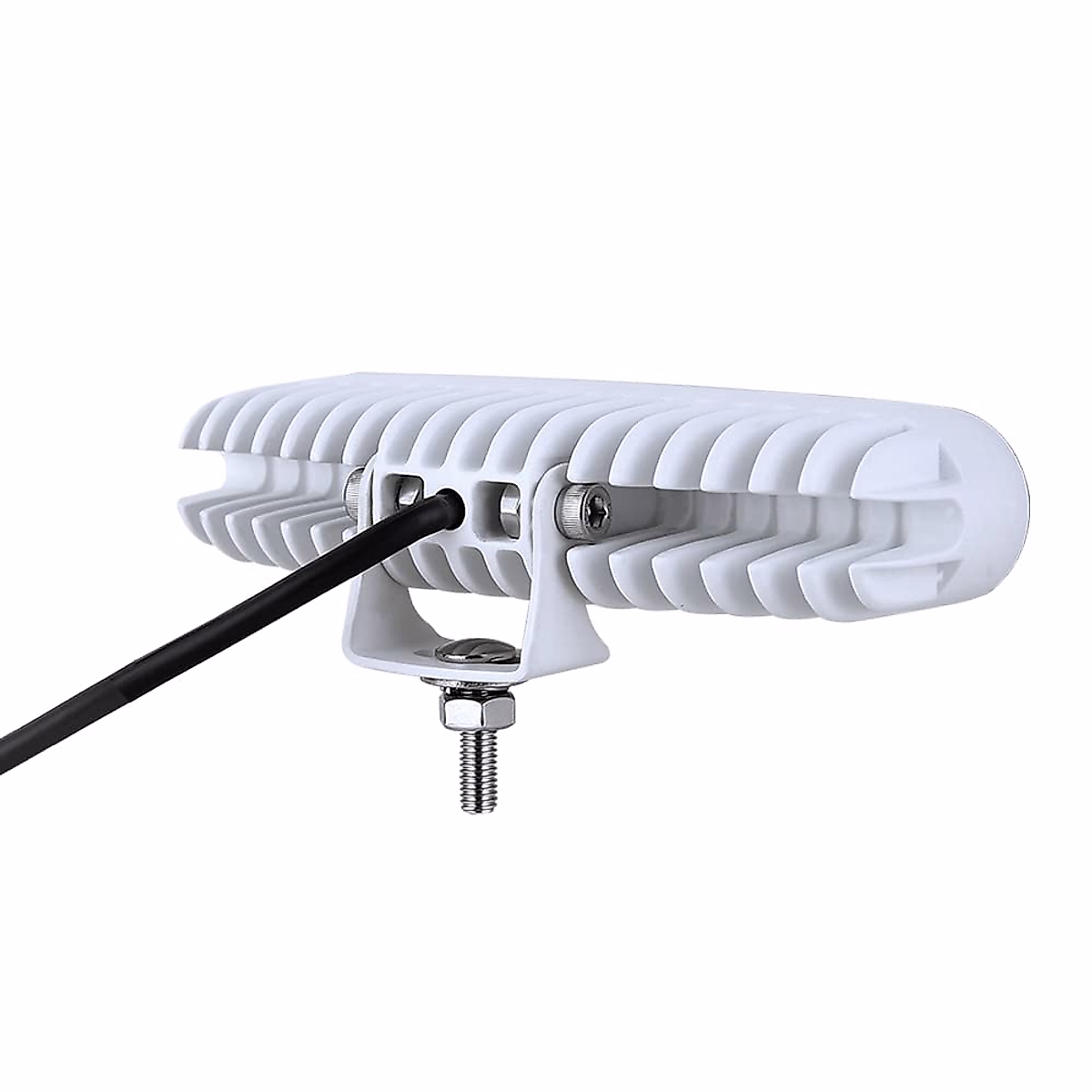 Led Boat Lights, BIGLIONX 6.5 inch Flood LED Light Bar 2 pc 80W 8600LMS Slim Led Deck Dock Marine Light Lamp IP69K 12V 24V Super Bright for Boat Truck Off-Road Car SUV (White)