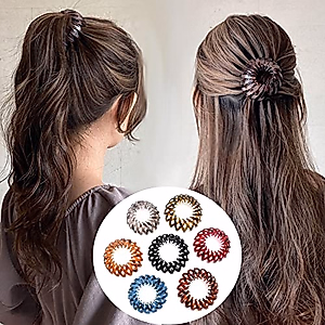 Pureadee 7PCS Bird Nest Magic Hair Clip, Hair Holder - Includes 7 Pastel Plastic Resin Material, Geometric Design, Anti-Skid, Compatible with Thin Hair for Special Occasions