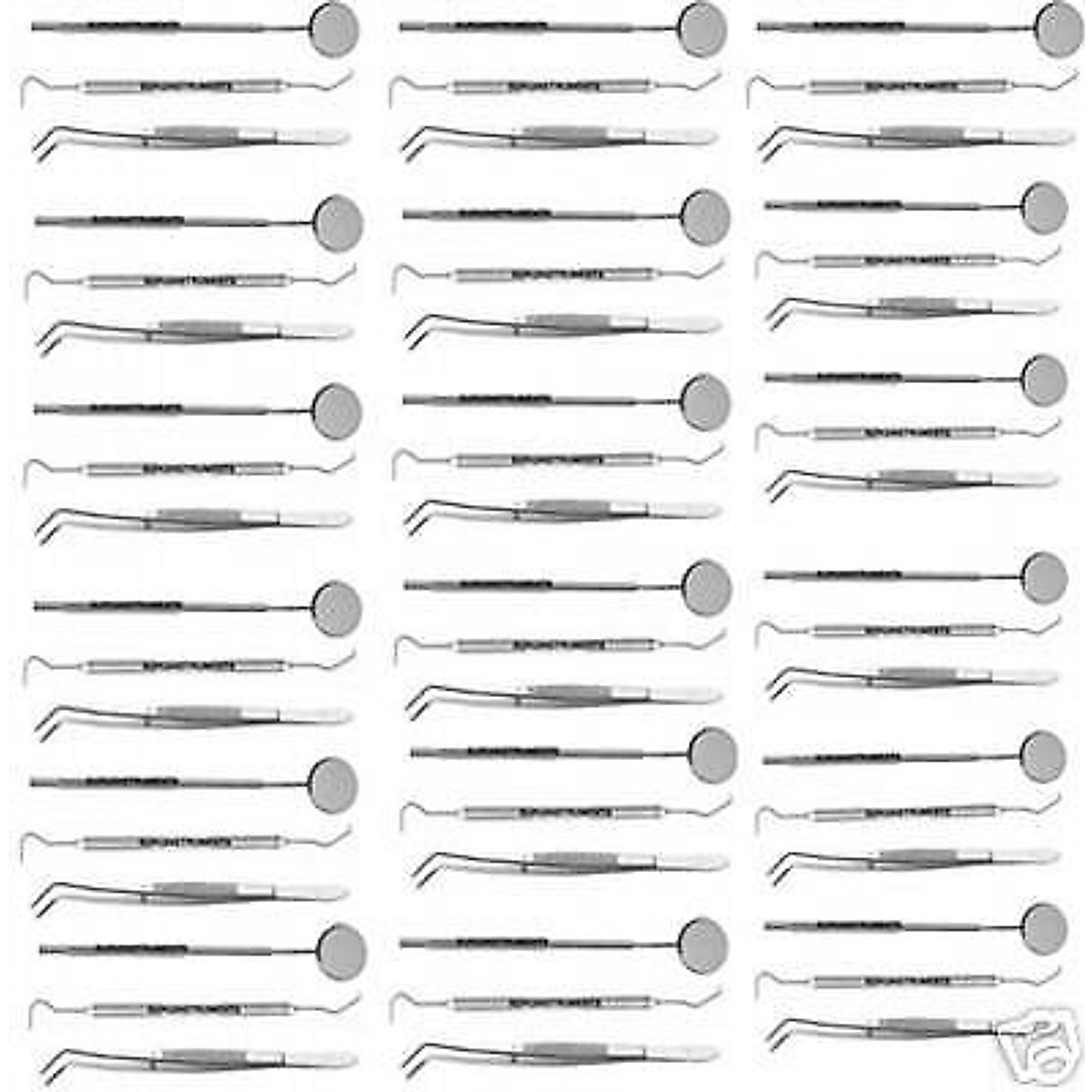 90 Instruments Basic Dental Set Mirror Explorer Probe Pliers (30 of Each 3 Kind)