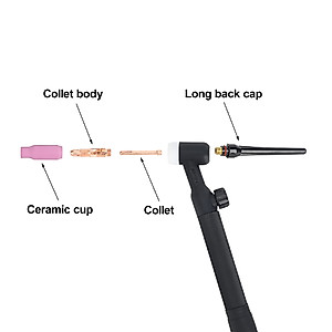 Hynade Lift TIG Torch Air Cooled Argon Welding Torch 150A TIG17 with valve 10-25 plug. (Lift TIG17 Valve)