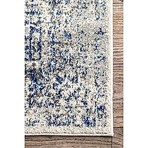 nuLOOM Tarnish Hazy Mysterious Area Rug, 8' x 10', Blue