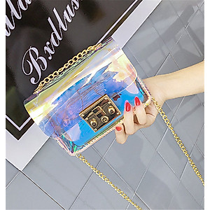Mini Hologram Clear Cross Body Purse Shoulder Bag Handbag for Women (Style A)
