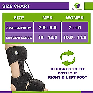 Comfort Dorsal Night Splint - Pain Relief from Plantar Fasciitis, Drop Foot, and Achilles Tendinitis - Small/Medium