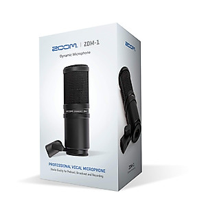 Zoom Dynamic Microphone for Podcasts, Voice-Overs, Interviews, Vocals, and More, High SPL Capability, Sturdy Metal Body, and Large Diaphragm