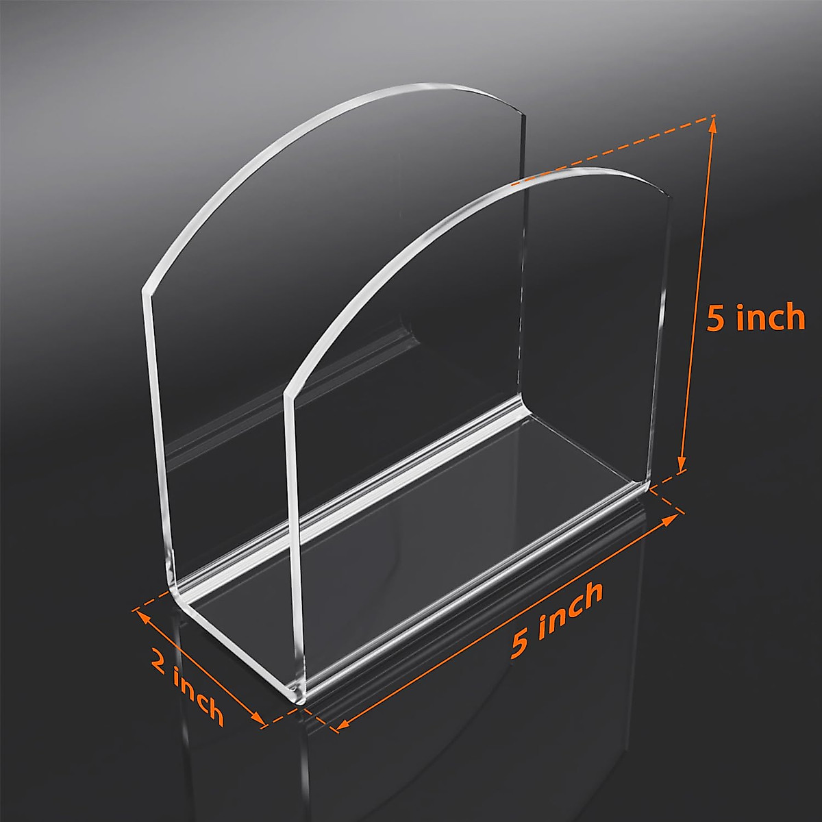 PITBVO Napkin Holder, 2 Pack Clear Acrylic Napkin Holder for Table,Tissue Paper Cocktail Napkin Holder for Kitchen, Dinner Napkin Dispenser for Bar, Restaurant