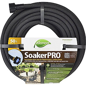 Swan Products Element CELSP38050 SoakerPro Landscaping Soaker Hose 50 ft, 3/8" diameter, Black