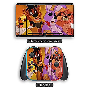 FNAF Sticker for Switch Protector Cover Protective Faceplate Full Set Console Dock for Switch/Switch lite