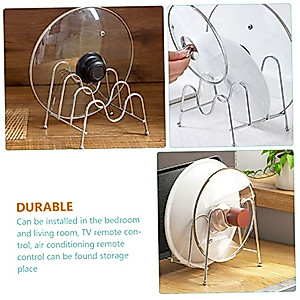 Alipis 3pcs Three Layer Pot Lid Rack Mug Organizer Tabletop Organizer Cutting Board Stand Chopping Board Pan Cover Organizer Plate Storage Pot and Lid Organizer Restaurant Pot Lid Holder