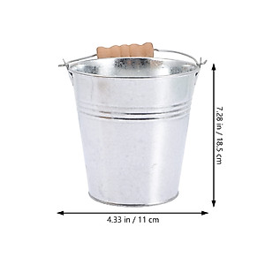 Zerodeko 6Pcs Small Metal Bucket Ice Bucket Milk Can French Fries Holder Snack Candy Nut Storage Bucket Mini Tin Pails for Party Favors