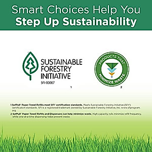 SofPull Centerpull Junior Capacity Paper Towel Dispenser by GP PRO (GEORGIA-PACIFIC), Black, 58008B, 1 Dispenser, 7.79" W x 6.88" D x 10.52" H