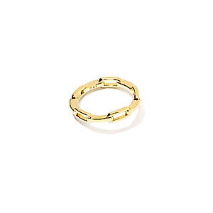 Kendra Scott® Andi Band Ring for Women – 14K Gold-Plated Construction – Square Link Chain Design Gold 5 One Size