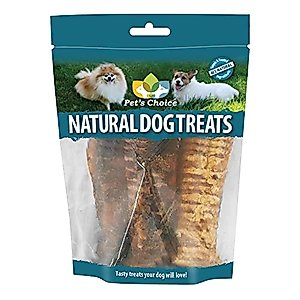 Pet's Choice Dog Treats, Beef Trachea, All Natural, 4 Count, (BF-Trachea)