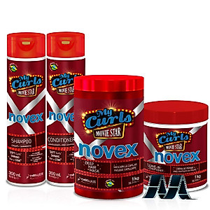 Novex My Curls Movie Star Shampoo + Conditioner 10.1oz + Leave in + Hair Mask 35oz
