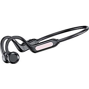 Wireless Bluetooth 5.3 Bone Conduction Headset with Microphone - Waterproof Swimming Sports Noise Canceling Stereo - Bendable Earbud Open Headset