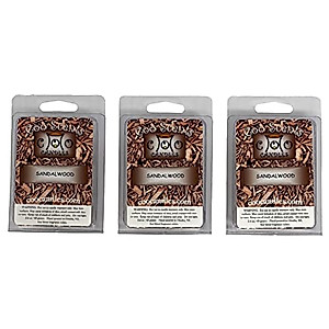 3 Pack Soy Blend Wickless Candles Highly Scented Wax Melts – Sandalwood
