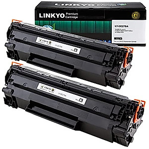 LINKYO Compatible Toner Cartridge Replacement for HP 78A CE278A (Black, 2-Pack)