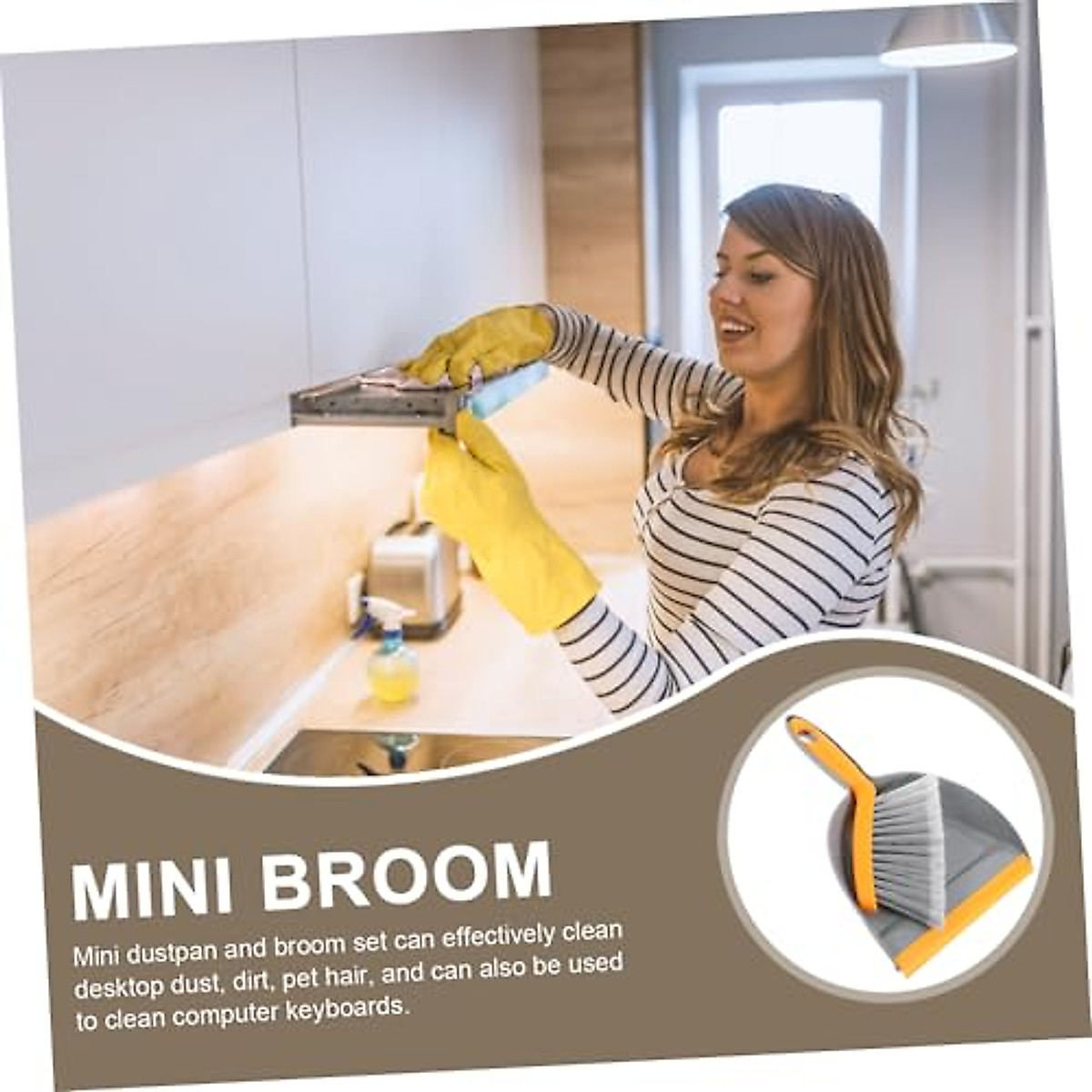 BCOATH 1 Set Broom Dustpan Set Car Interior Cleaning Brush Car Gaps Brush Mini Cleanning Whisk Broom Small Countertop Broom Small Cleaning Brush Handheld Broom Car Detailing Brush Pp