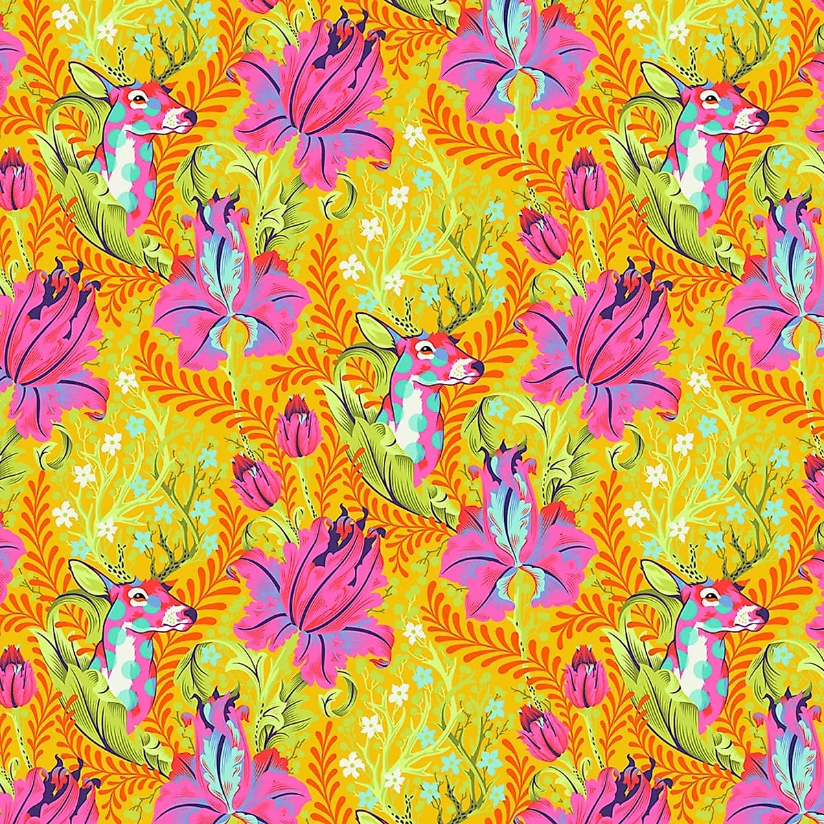 Tiny Beasts Fat Quarter Bundle (14 Pieces) by Tula Pink for Free Spirit 18 x 21 inches (45.72 cm x 53.34 cm) Fabric cuts DIY Quilt Fabric