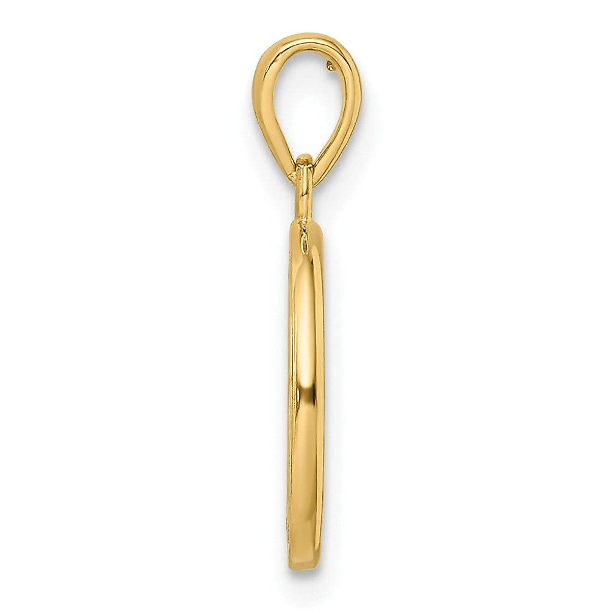 Diamond2Deal 14k Yellow Gold Tree of Life Circle Pendant (L-14mm W-14mm)