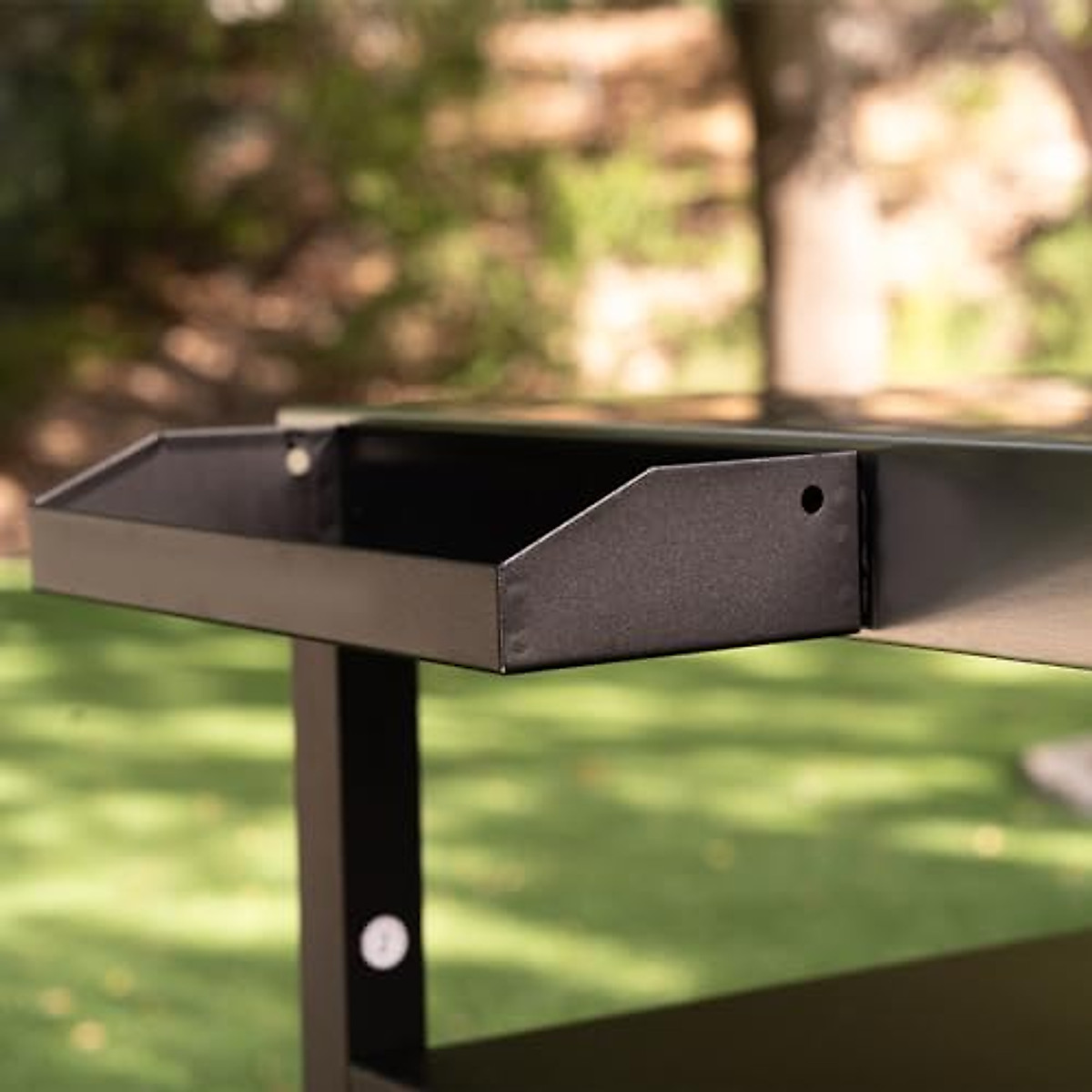 Nexgrill Outdoor Stainless Steel Food Preparation Cart with Double Shelf, 648 sq. in., Portable, Side Handle, Paper Towel and Trash Bag Holder, 4 Hooks, Backyard and Patio Barbeque Grill Cart